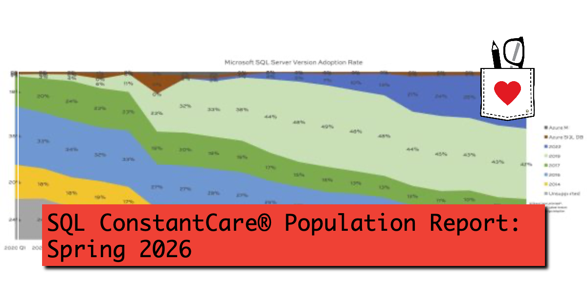 SQL ConstantCare® Population Report: Spring 2026 - Brent Ozar Unlimited®